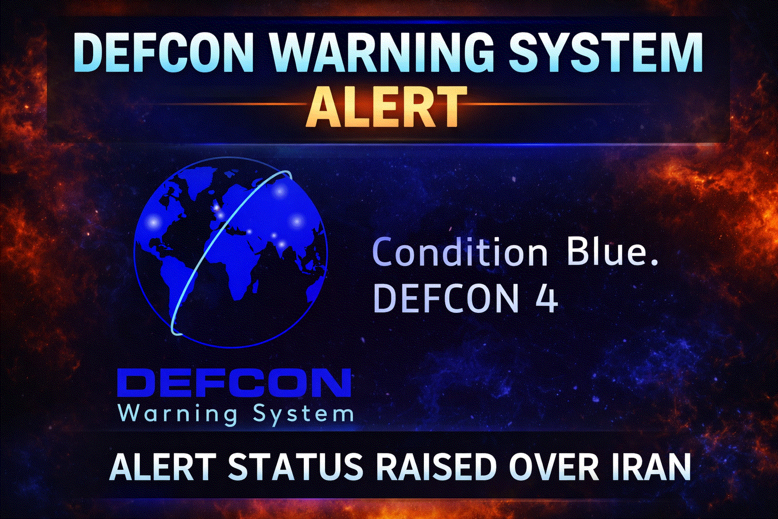 Iran Crisis - DEFCON 4 Announcement - The DEFCON Warning System Shop